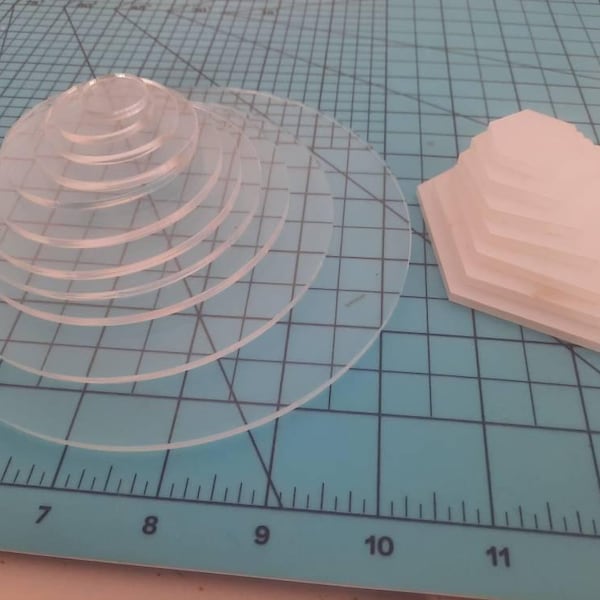 Hexagon Acrylic Blank, DIY Clear Acrylic Shapes, Craft Blank Supplies ...