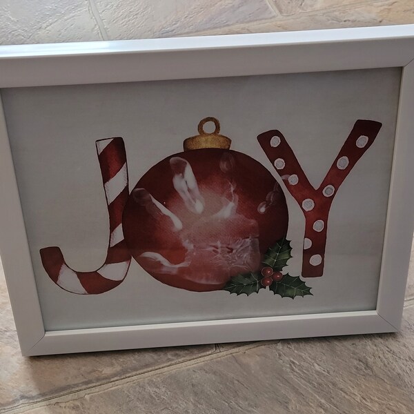 Joy / Christmas Xmas Handprint Art Craft / Baby Kids Toddler Hands Hand ...