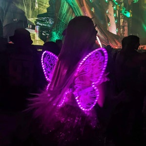 LED Fairy Wings Rave Party Light up Accessories Butterfly Fairy Wings ...
