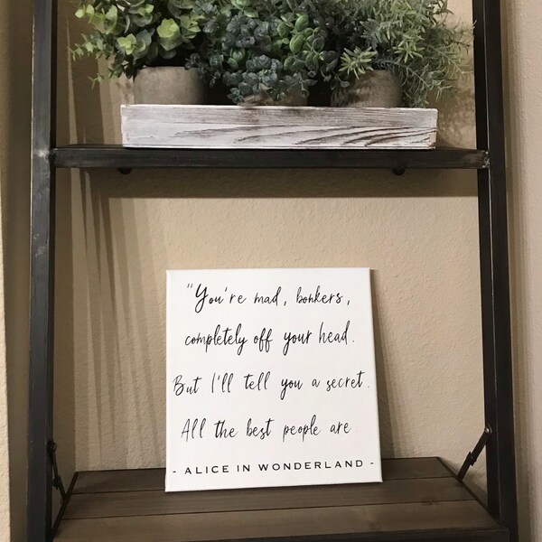 You're Mad, Bonkers | Alice in Wonderland Decor | Alice Nursery | Mad ...