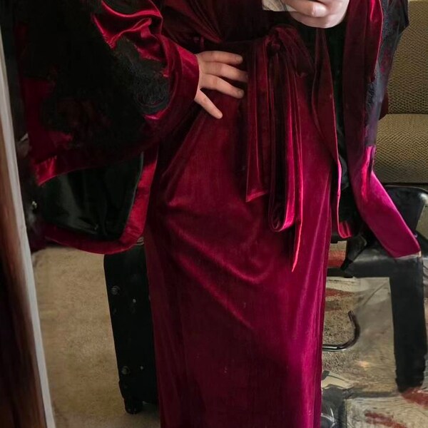 Velvet Kimono, Velvet Robe, Dressing Gown, Kimono, Kimono Robe, Luxury ...