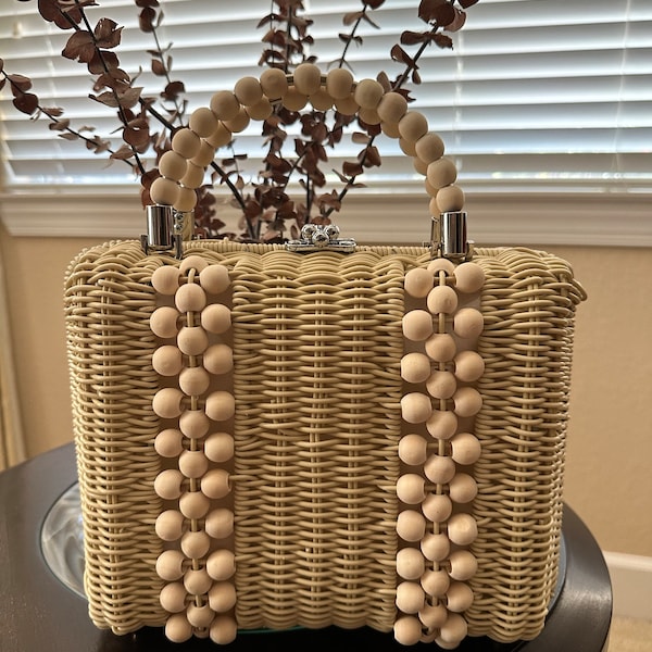 Golden Girls Purse Vintage Style Sophia Petrillo Bag Beaded Rattan ...