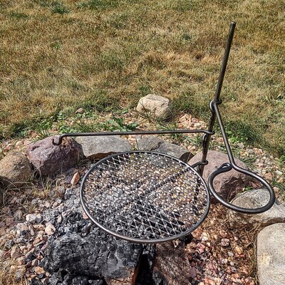 Heavy Duty, Hand Forged, Fire Pit Stake Grill - Etsy