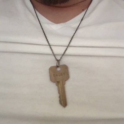 Men's Personalized Vintage Key Necklace YOU Choose the Key and Necklace ...