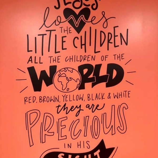 Jesus Loves the Little Children Wall Decal | Church Wall Graphics ...