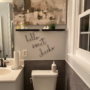 Hello Sweet Cheeks Wire Word Sign Bathroom Decor Funny Bathroom Sign ...