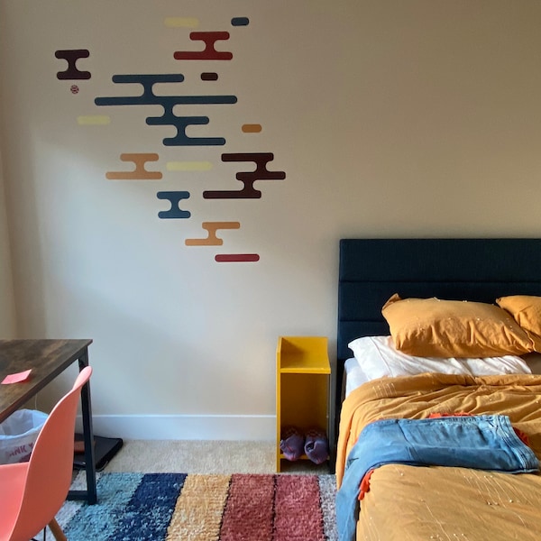 Abstract Shapes Wall Decal Pattern - Etsy