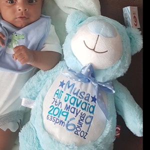 Personalised Teddy Bear, Teddy Bears , Embroidered Baby Teddy, New Baby ...