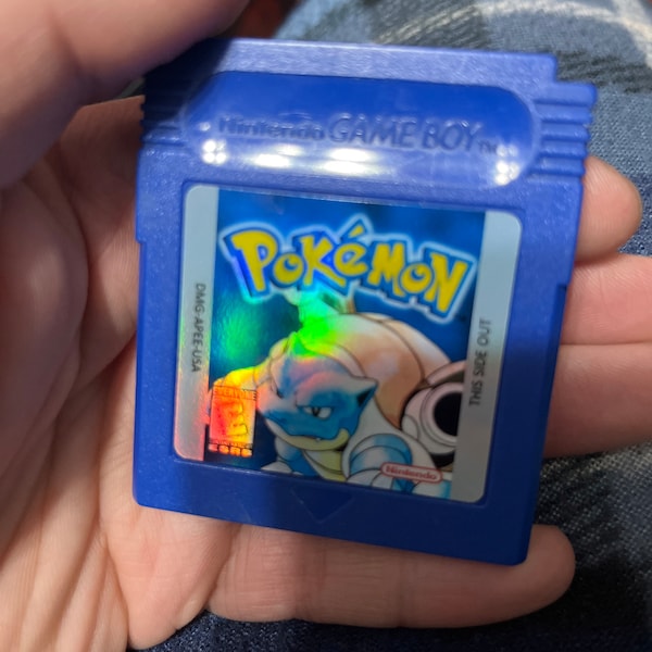 Pokemon Blue Gameboy Replacement Label Gloss or Holo - Etsy