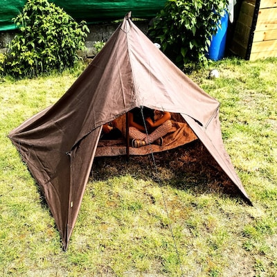 Artisanal Bushcraft Oilskin Tarp Handmade Waxed Cotton Canvas Nessmuk ...