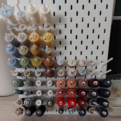 IKEA SKADIS Perforated Plate 10x Thread Spool Holder, Thread Holder for ...