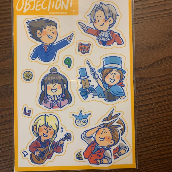 Ace Attorney Sticker Sheets - Etsy