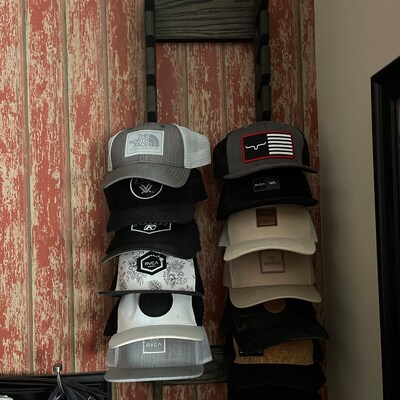 20 Cap Solid Oak Rack Made to Order Free Shipping USA - Etsy