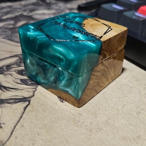 Engagement Custom Ring Box, Resin & Wood Engagement Ring Box, Ring ...