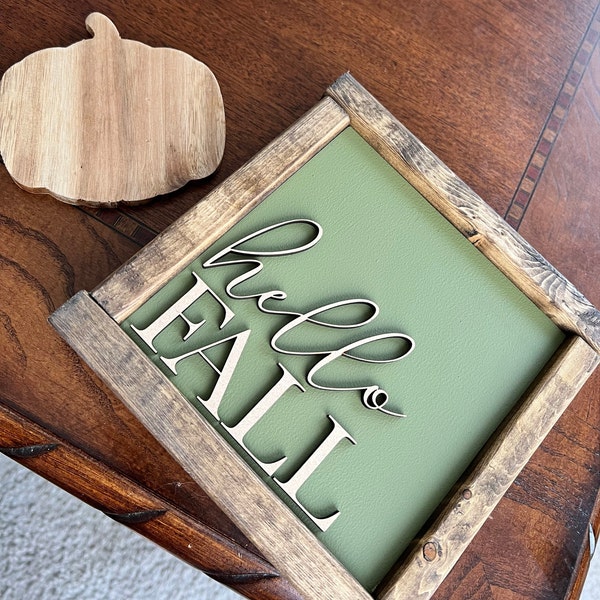 Hello Fall Sign | Fall Decor | Fall Decorations | Fall Signs | Fall ...