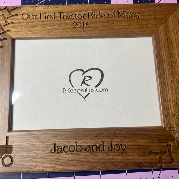 Tractor Personalized Picture Frame, Gift for Grandpa, Tractor Ride, Any ...