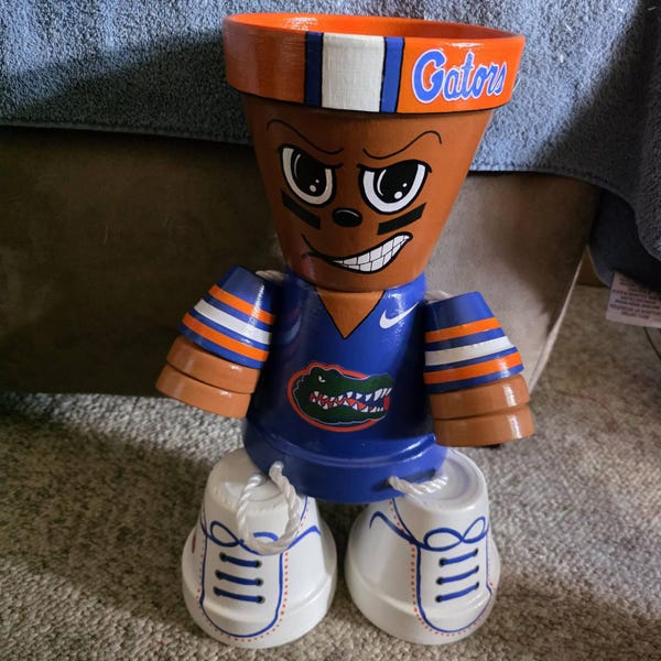 Clay Pot FOOTBALL TEAM PLAYER, Customized Clay Pots, Hand Painted Terra ...