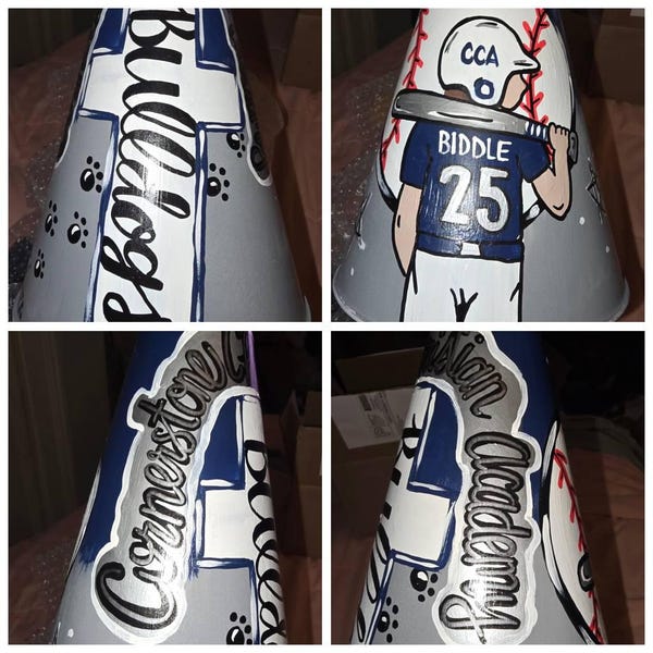 Hand Painted Megaphone- Small - Etsy