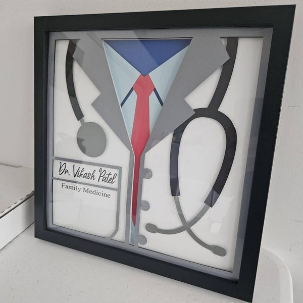 Medical Doctor Shadow Box Svg for Cricut, Silhouette, Paramedic 3d ...