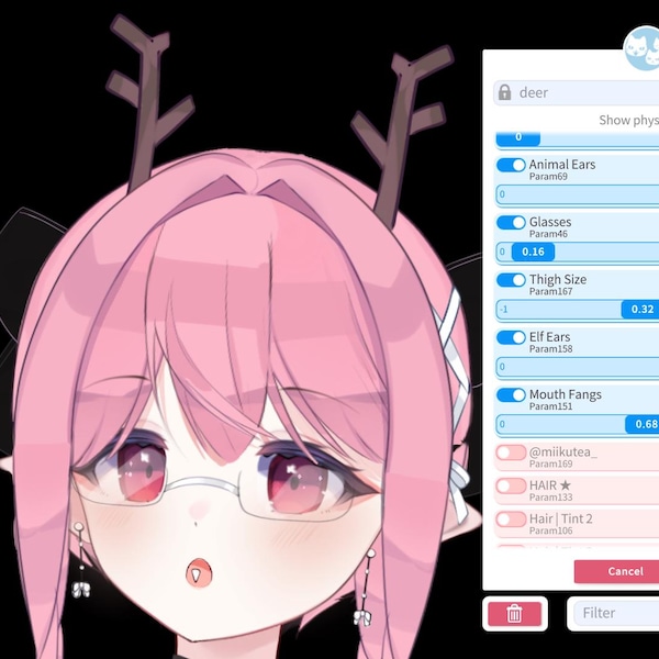 Customizable Live2d Premade Vtuber Editable & Rigging Customized - Etsy