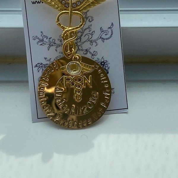 Hand Stamped Pin for RN , LPN Nurses / Nursing Student / Nursing ...