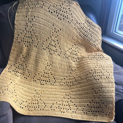 Beckett Blanket Filet Crochet Blanket Pattern Baby Blanket Crochet ...
