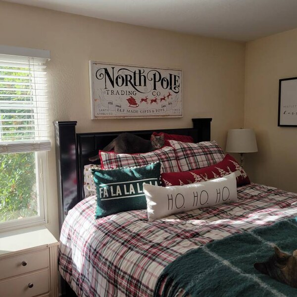 Rustic Christmas Sign North Pole Trading Company Sign Modern Farmhouse ...