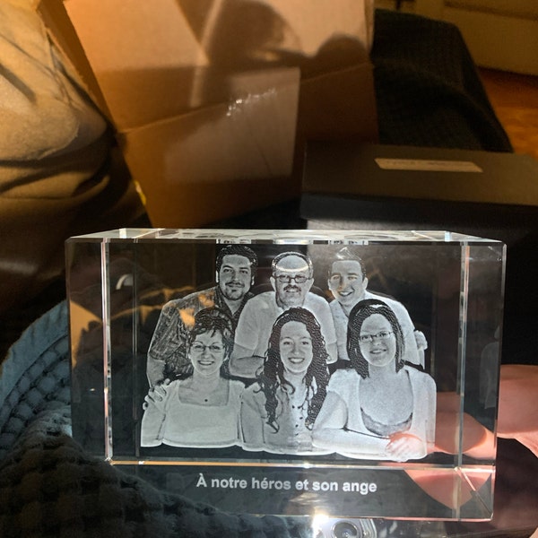 Personalized 3D Photo Engraved Crystal: Unique Memorial Gift - Etsy