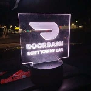 Fun Logo Rideshare Sign Drivers RGB COLOR Car Deluxe Sign Acrylic ...