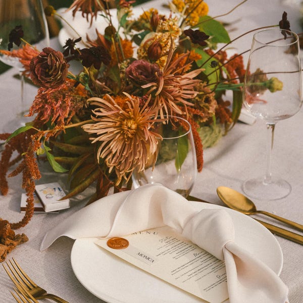 Linen Menu, Dusty Pink, Oval Menu, Wedding Linen Menu, Modern Menu ...