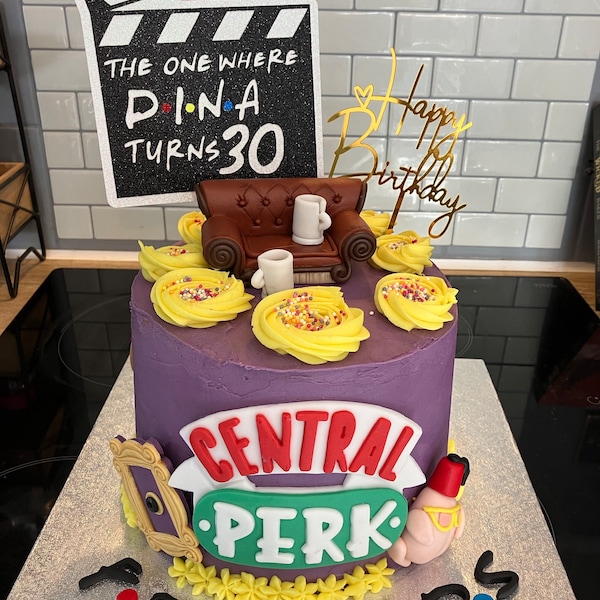 Edible Sugar Central Perk Friends Coffeehouse Plaque & Peephole Frame ...