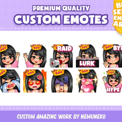 9x Custom Emotes for Twitch, Youtube, Discord or Facebook / Custom ...