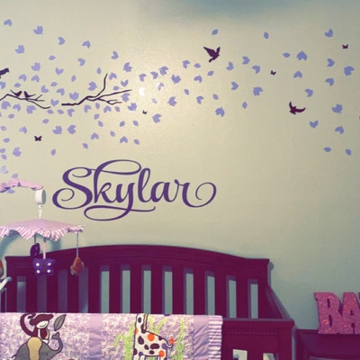 Girl Name Wall Decal Girls Name Wall Decal Wall Decor Girls Name Decal ...