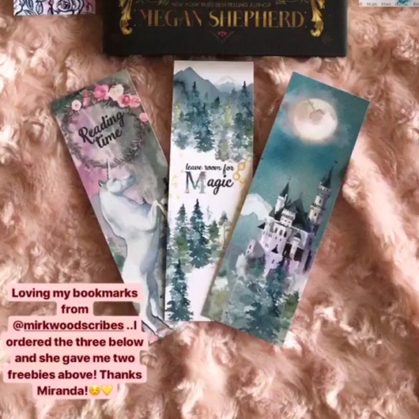 Fantasy Forest Castle Under the Moonlight Bookmark, Magical Castle ...