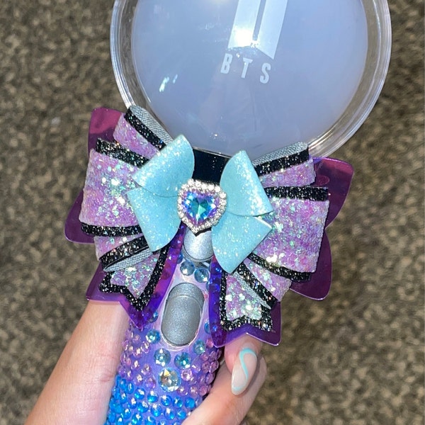 BTS Army Bomb Light Stick Leather Bow Kpop Accessory V2 - Etsy