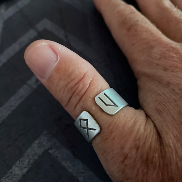 Norse Rune Ring - Viking Jewelry - Silver Rune Ring - Viking Rune ...