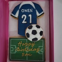 Personalised Football Fan Birthday Biscuits, Gift for Football Fan ...