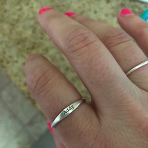 Custom Skinny Name Ring Personalized Stackable Rings in - Etsy