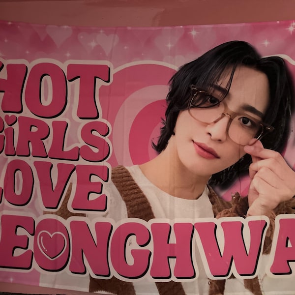 Ateez Seonghwa Hot Girls Concert Banner, Ateez Members Kpop Flag, Ateez ...