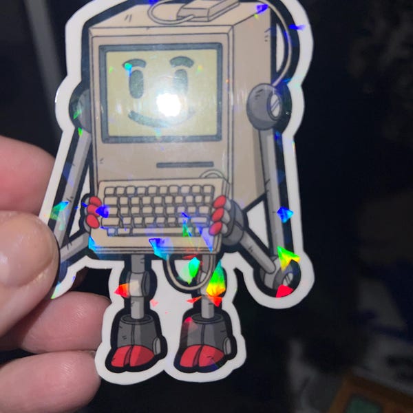 Robot Sticker Pack, 8 Cute Retro Robot Stickers, Vintage Tech & Gadget ...