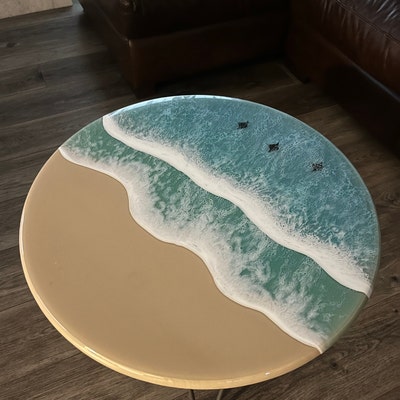 Deep Blue Ocean Wave Wall Mounted Coat Rack - Etsy