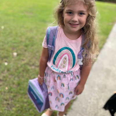 Girl's Kindergarten Outfit, First Day of Kindergarten, Kindergarten ...