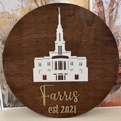 11 Custom Temple Family Name Sign Personalized Sign LDS - Etsy