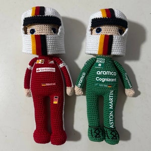 Charles Leclerc Ferrari F1 Formula 1 Racing Driver Crochet Plushie Doll ...