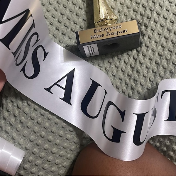 Personalized Custom Satin Printed Sash for Pageants, Proms, Dances ...