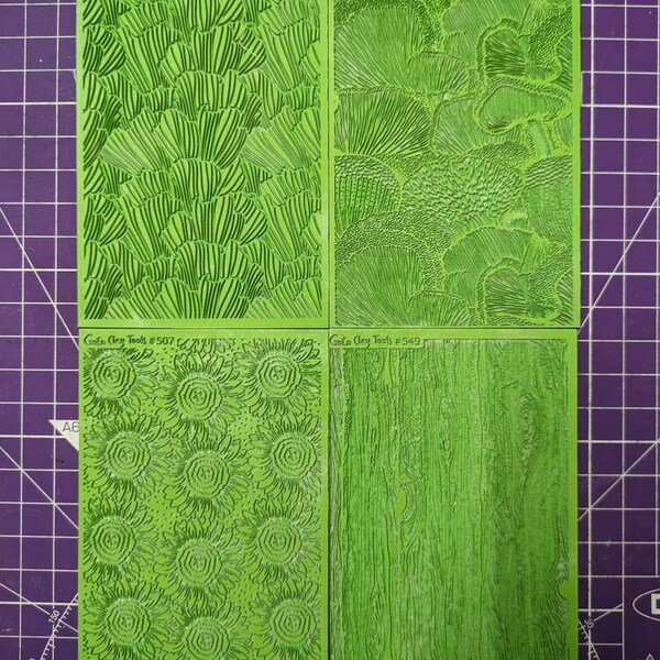 Scallop Drop Pattern Stencil, Embossing or Stencilling on Polymer Clay ...