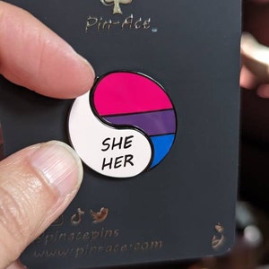 Customizable Pride Pin single Half LGBT Gay Bi Lesbian Trans - Etsy