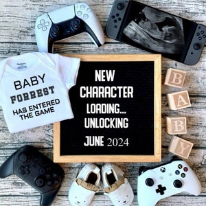 Digital Funny Video Game Player Pregnancy Announcement, Player number ...