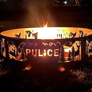 Personalized Retro Camper Fire Pit Ring Heavy Duty Camping | Etsy