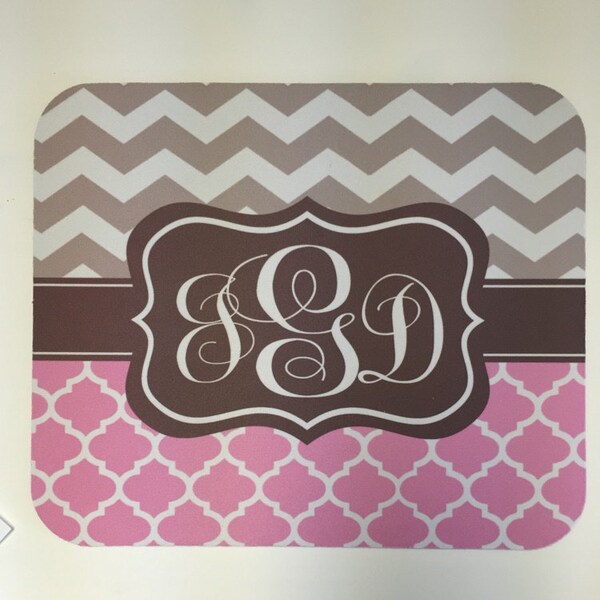 Personalized Gift Monogram Mousepad Monogram Mouse Pad Personalized ...